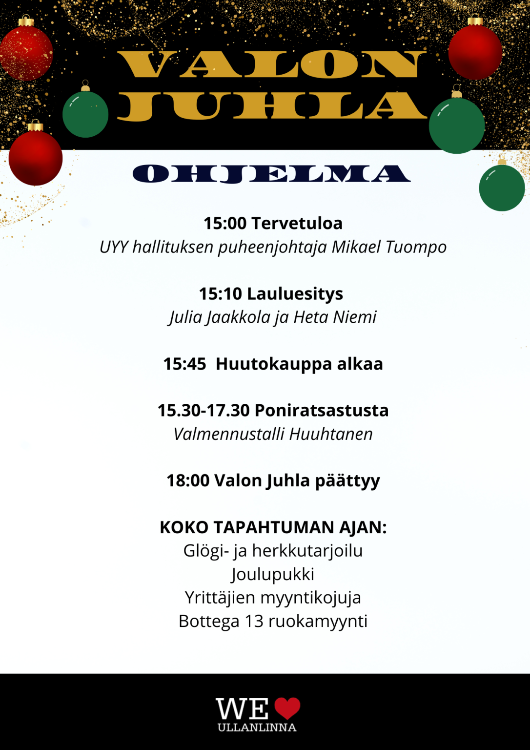 Valon Juhla 9.12.2023 - We Love Ullanlinna